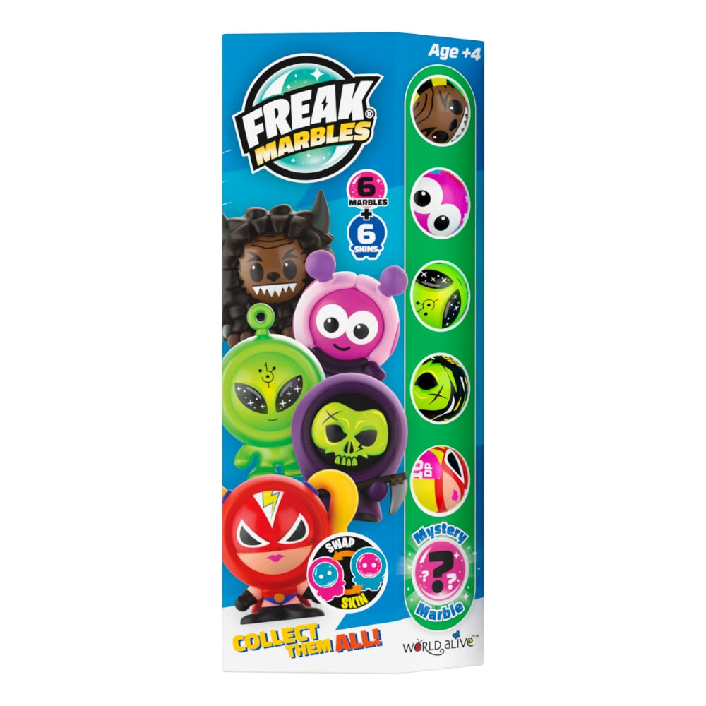 Freak Marbles Set of 6 Marbles & Skins in totem box – Daves Adventure Gear